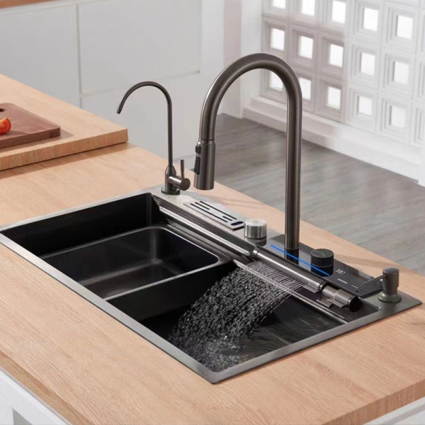 Set chiuveta multifunctionala otel inoxidabil – afisaj digital